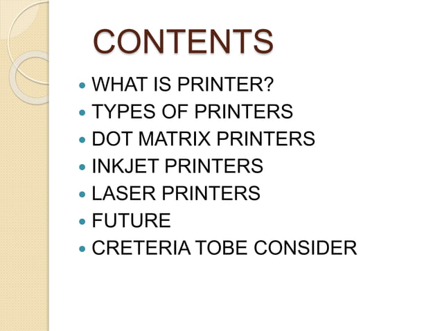 Printers | PPT