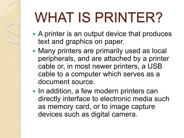 Printers | PPT