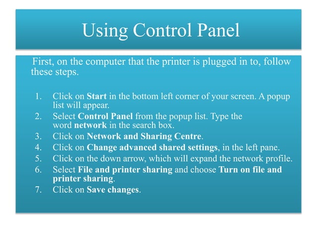 Printer sharing | PPTX | Computer Peripherals | Computing