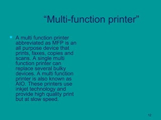 Printers n plotters | PPT