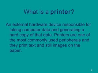 Printers n plotters | PPT