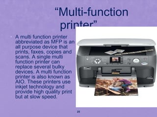 Printers,types ,working and use. | PPT