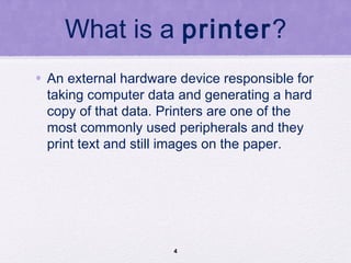 Printers,types ,working and use. | PPT