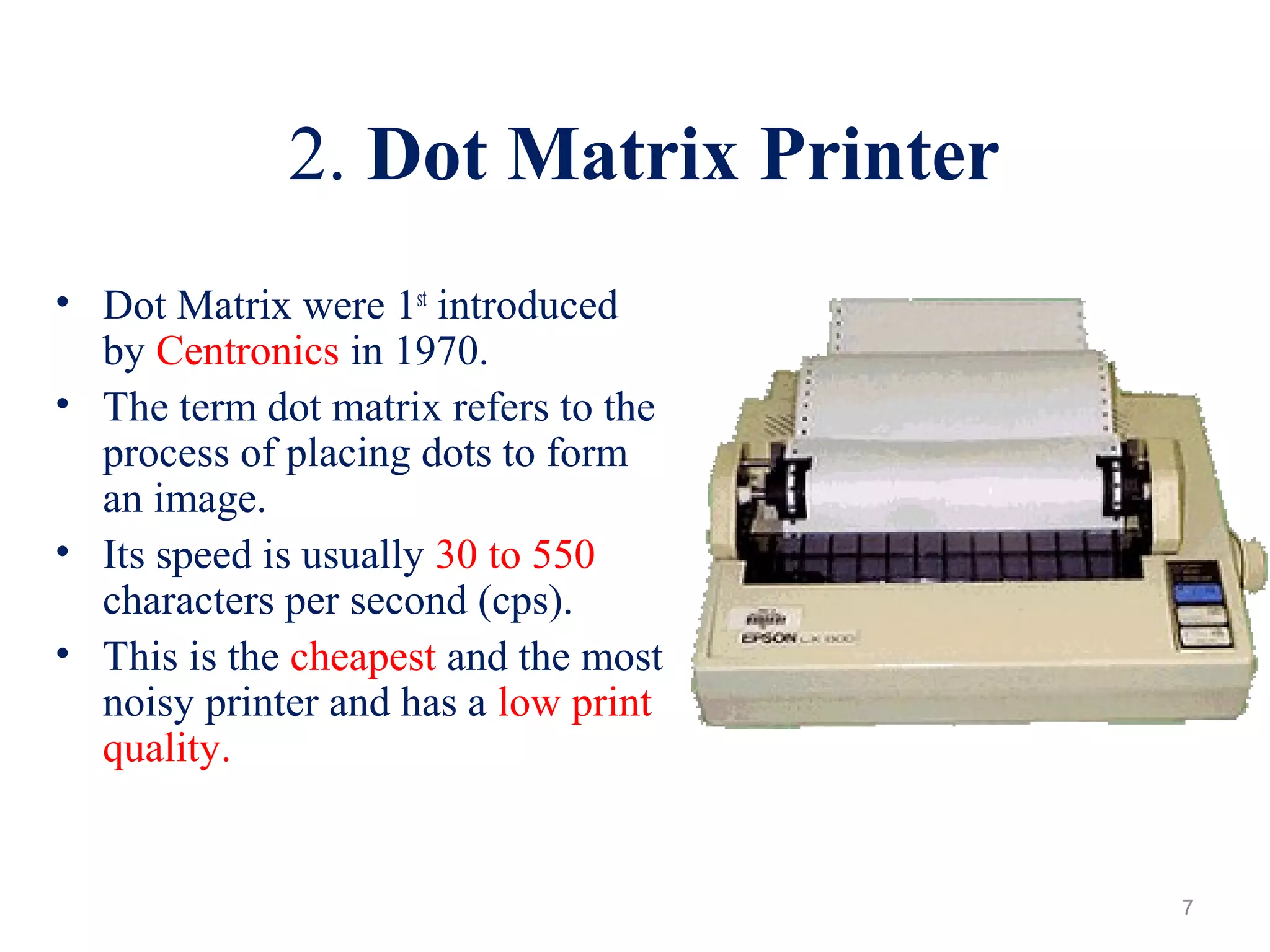 Printers,types ,working and use. | PPT