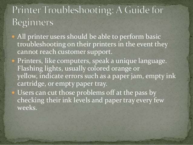 Printer Troubleshooting: A Guide for Beginners