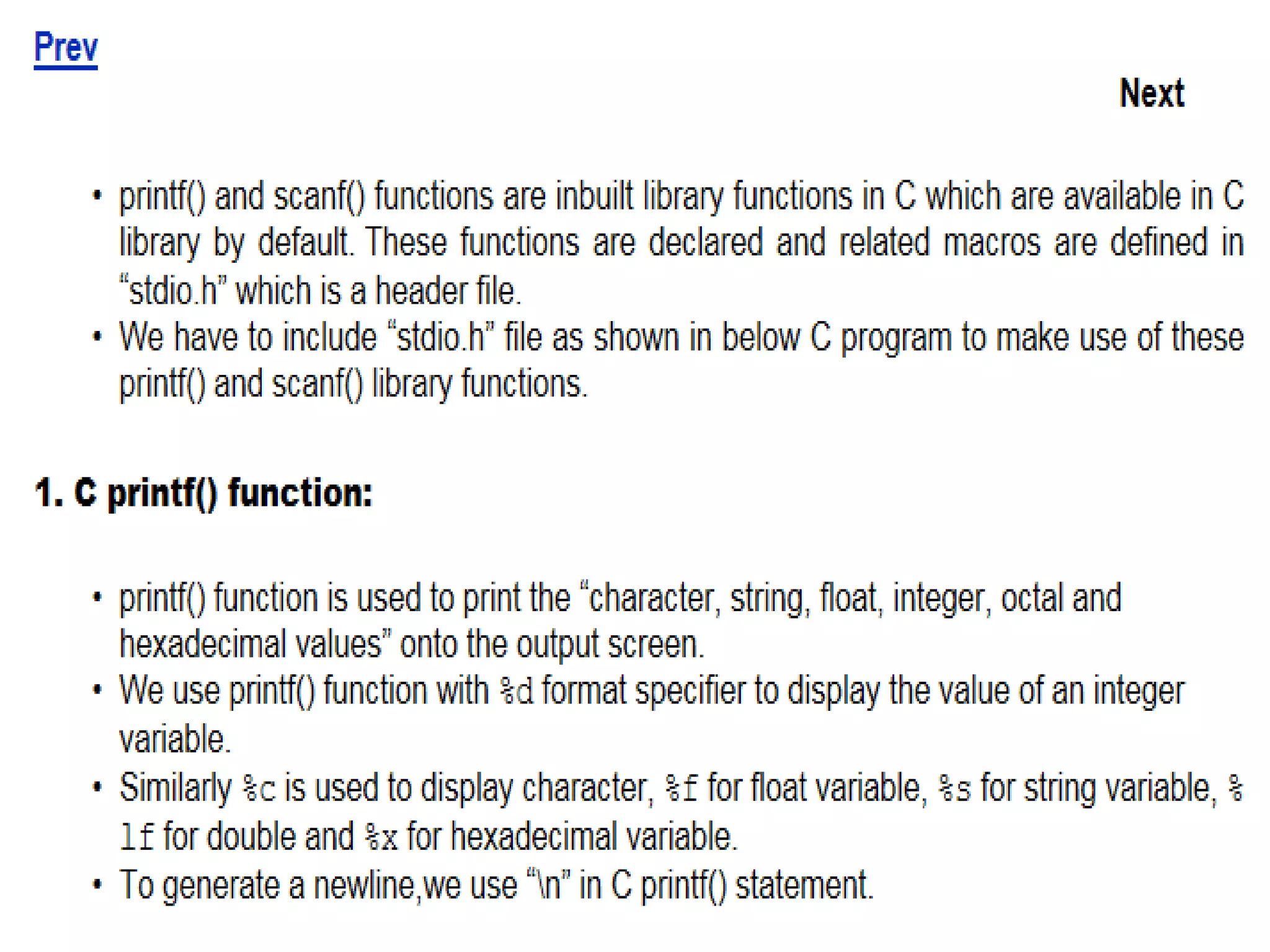Printf and scanf | PPTX | Programming Languages | Computing