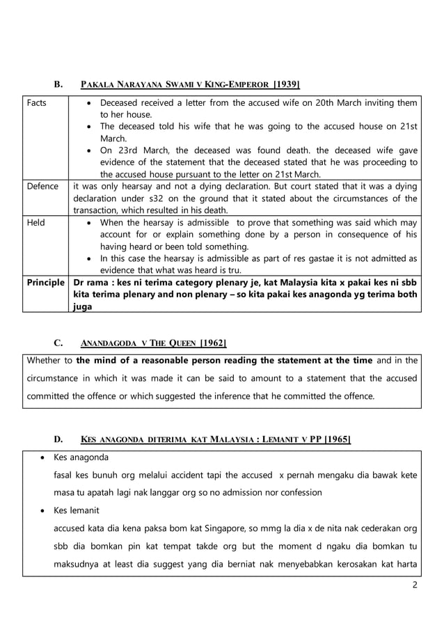 Confession under Malaysian Evidence Act 1950 | DOCX | Crime & Harmful ...