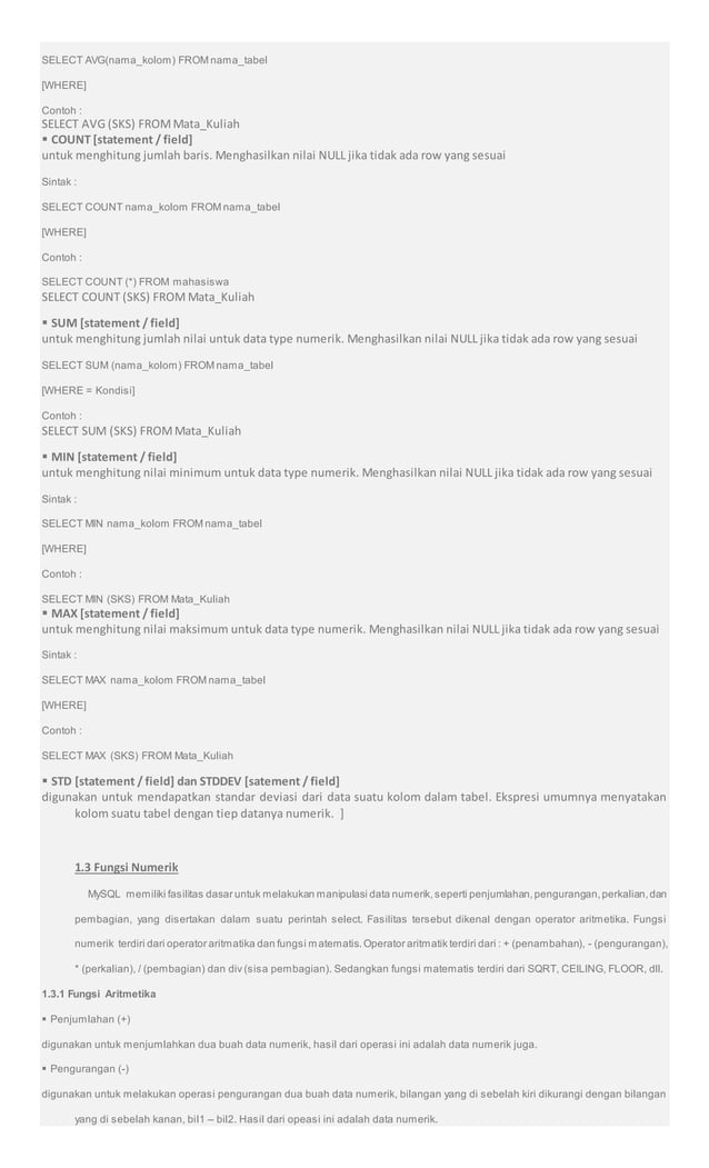 mengenal fungsi-fungsi diSQL Server | PDF