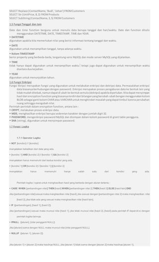 mengenal fungsi-fungsi diSQL Server | PDF