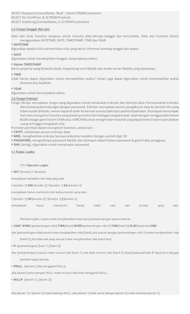 mengenal fungsi-fungsi diSQL Server | PDF