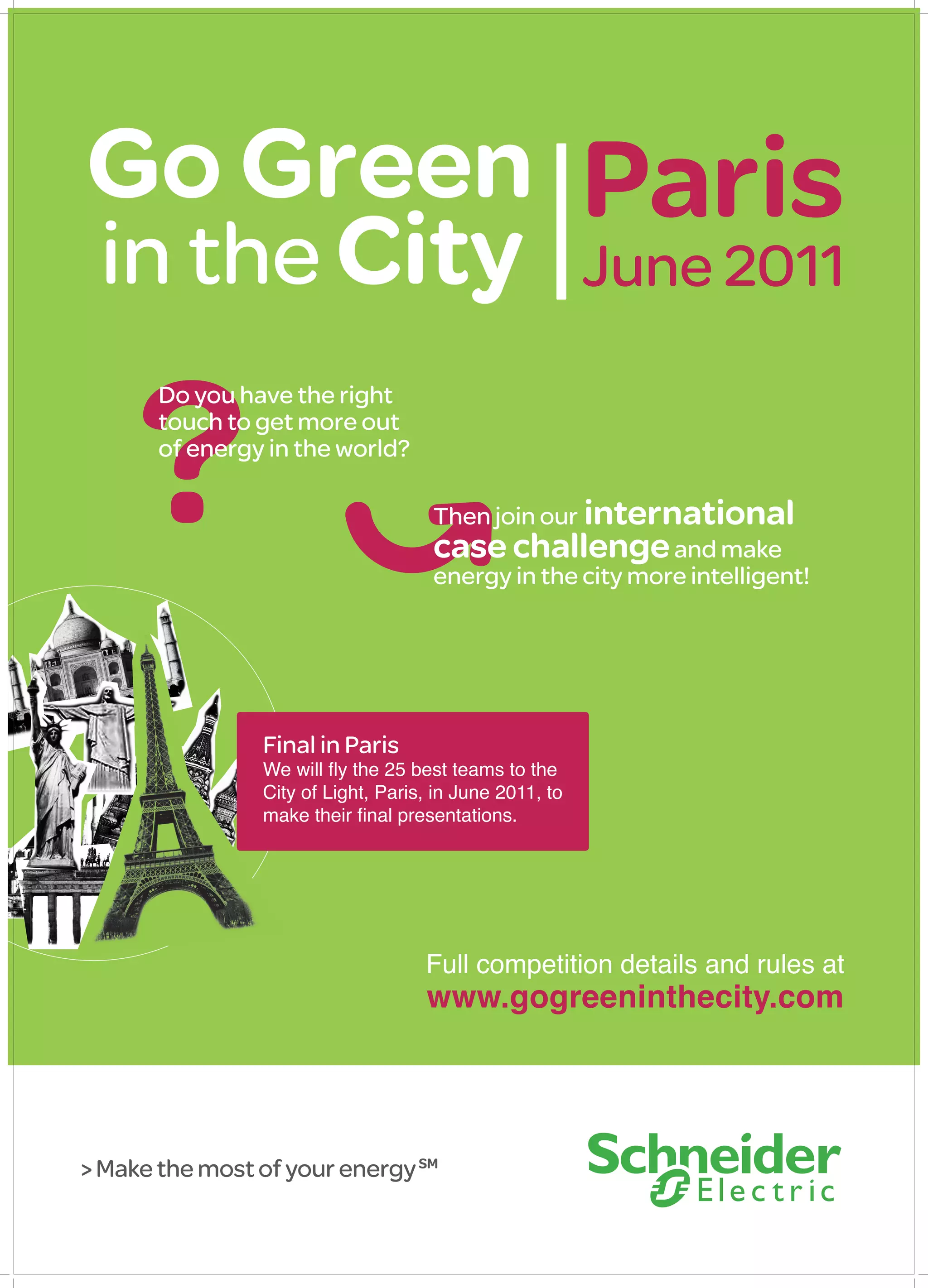 Go Green Contest - Schneider Electric | PDF