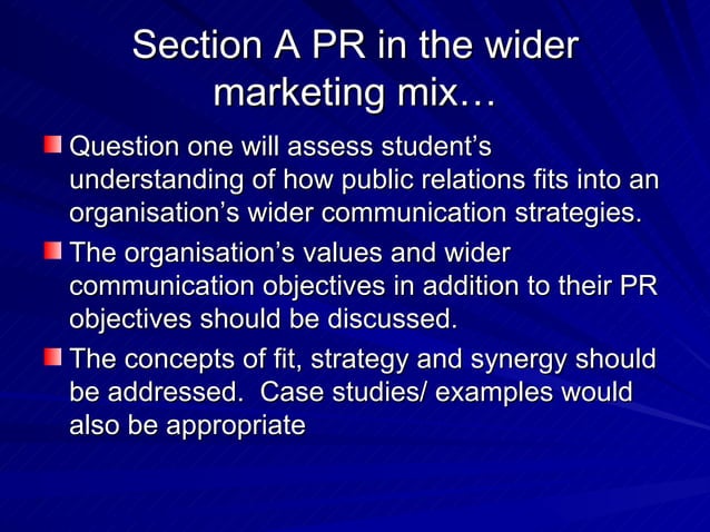 Pr in the marketing mix | PPT