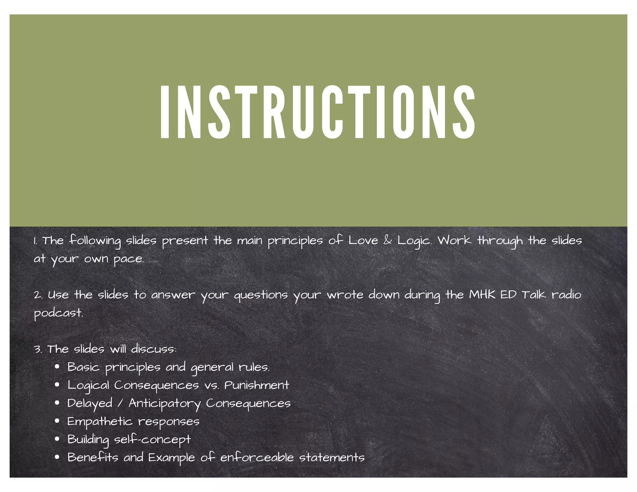 Love & Logic: Basic Principles | PDF