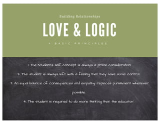 Love & Logic: Basic Principles | PDF