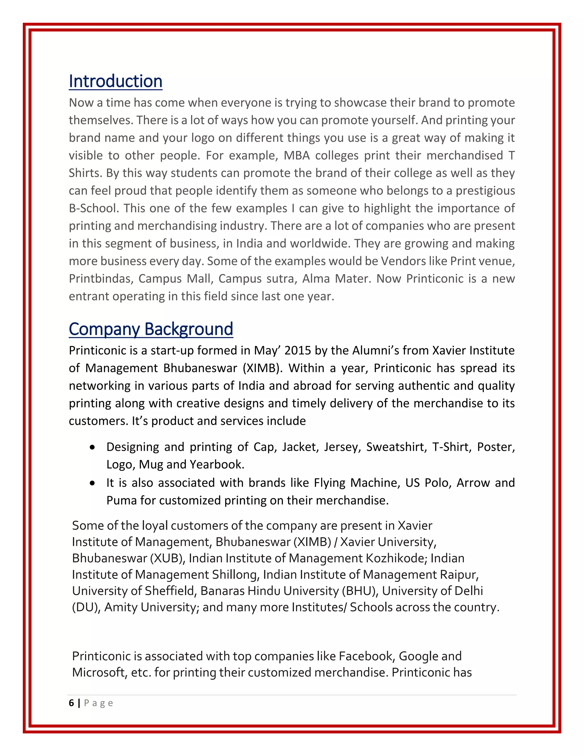 Summer Internship Report @ Printiconic Pvt. Ltd. | PDF