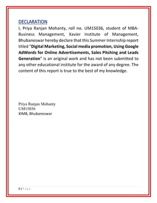 Summer Internship Report @ Printiconic Pvt. Ltd. | PDF