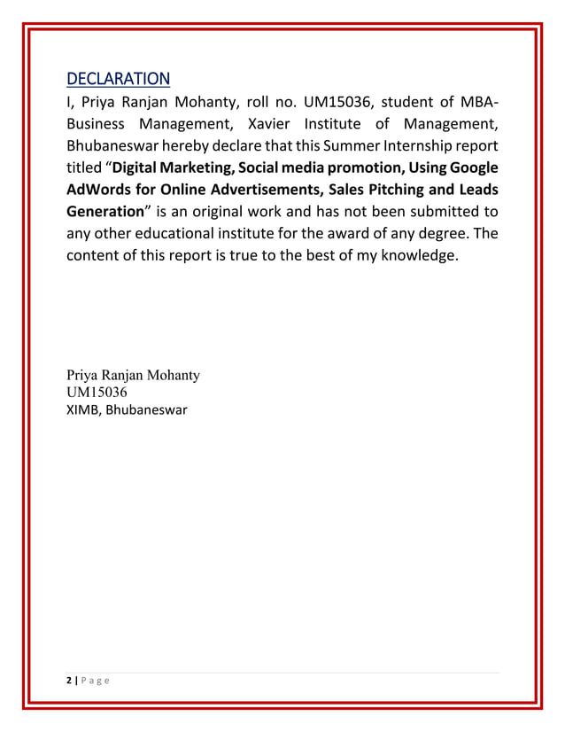 Summer Internship Report @ Printiconic Pvt. Ltd. | PDF