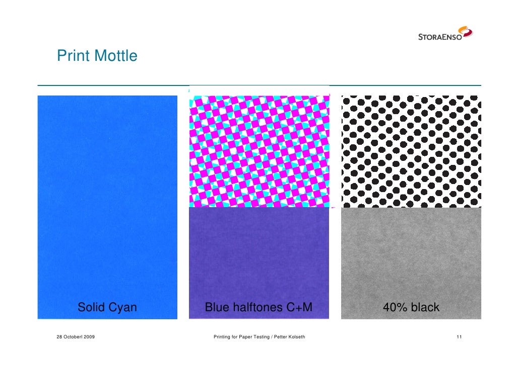 Printing as a Means of Paper Testing