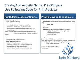 Printing photos-html-using-android | PPTX