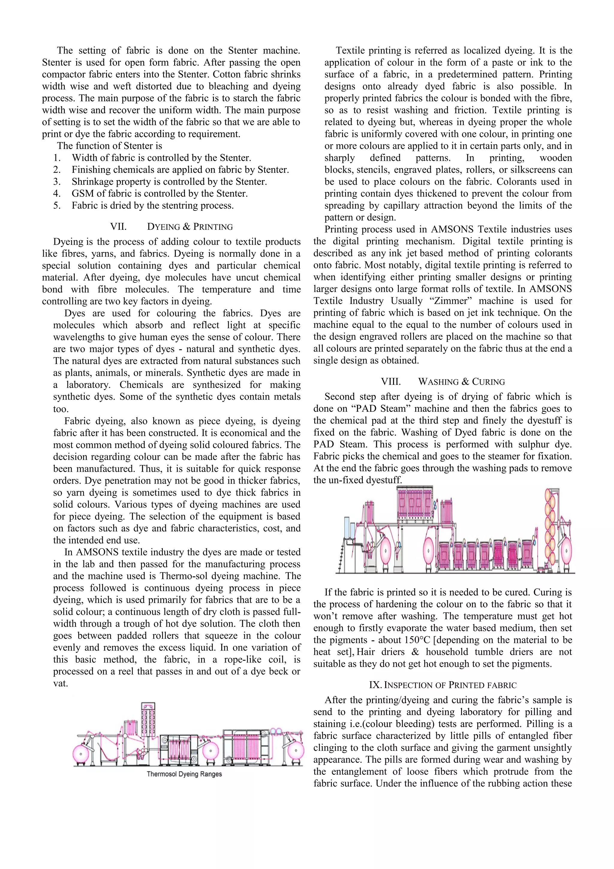 Manufacturing process of textile industries (Printing and dyeing ...