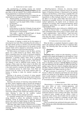 Manufacturing process of textile industries (Printing and dyeing ...