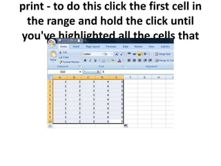 Printing a workbook and worksheets | PPT