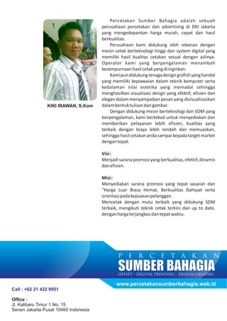 Printing catalogue sumber bahagia | PDF