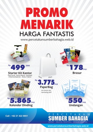 Printing catalogue sumber bahagia | PDF