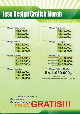 Printing catalogue sumber bahagia | PDF