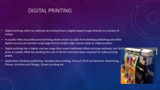 Printing for packaging and print identification | PPTX