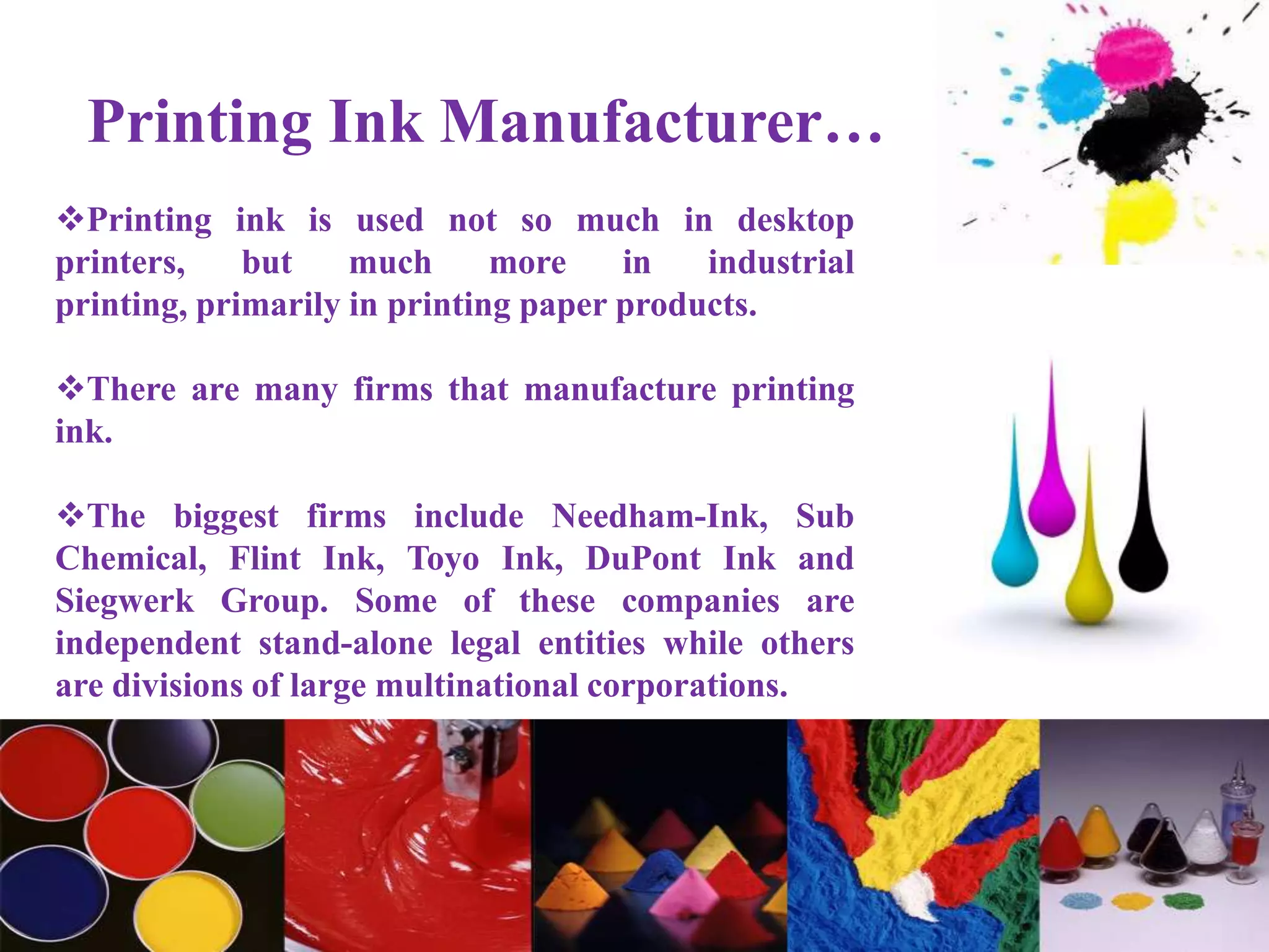 Printing ink manufacturer | PPTX