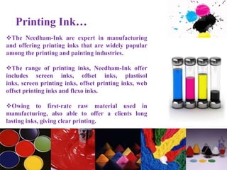 Printing ink manufacturer | PPTX
