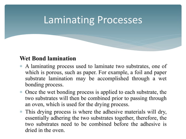 Printing, lamination & material structure | PPTX | Chemistry | Science