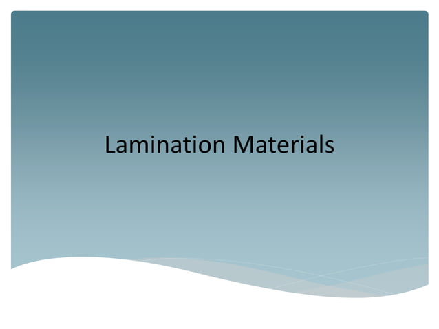 Printing, lamination & material structure | PPTX | Chemistry | Science
