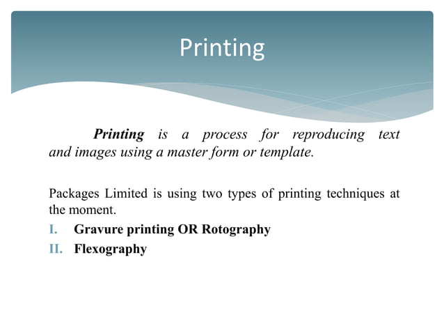 Printing, lamination & material structure | PPTX | Chemistry | Science