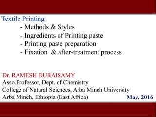 Printing Methods & Styles | PPTX