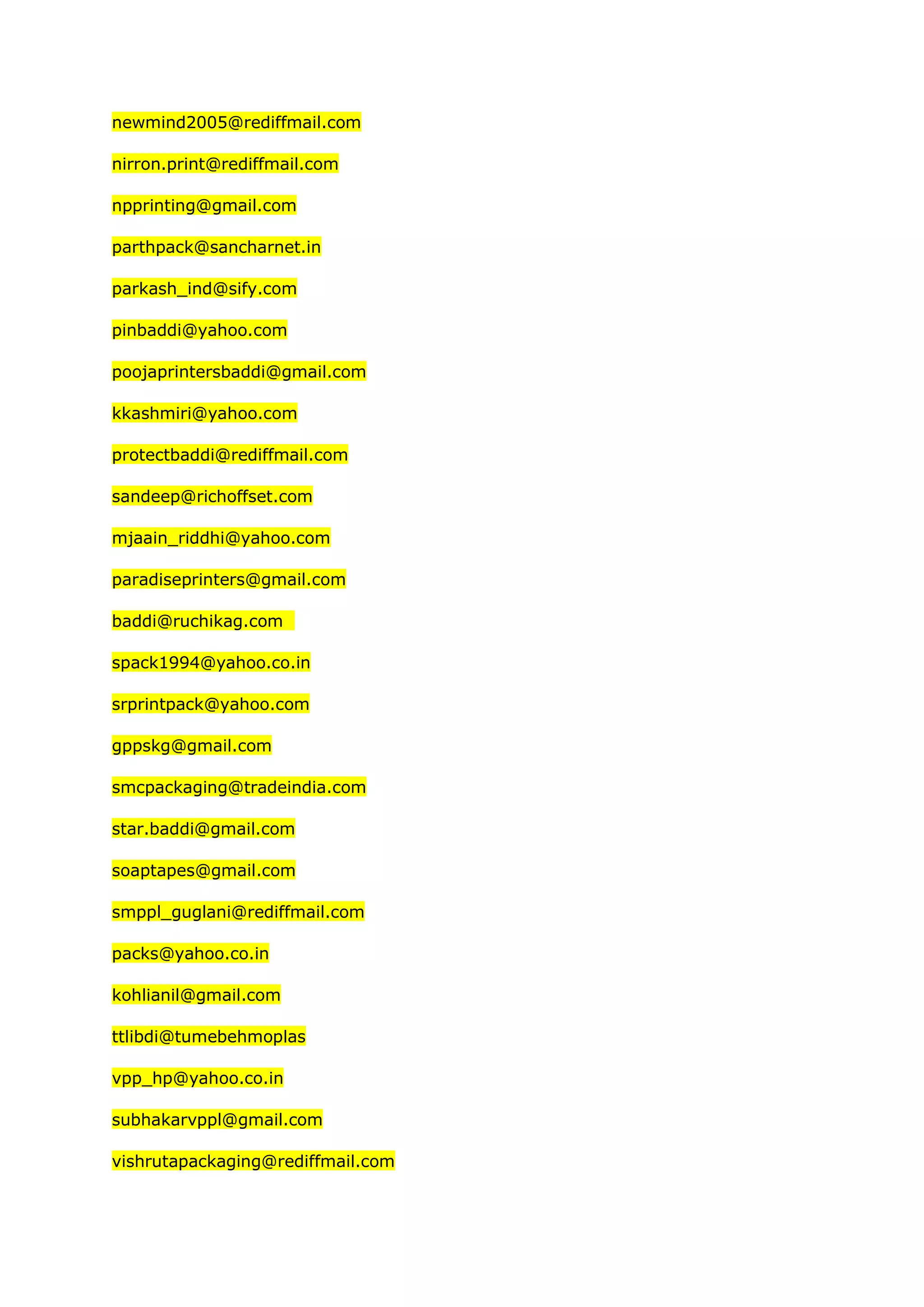 Printing % packaging | DOCX