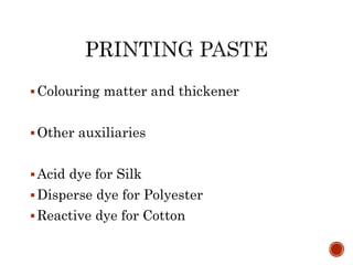 Printing paste | PPT