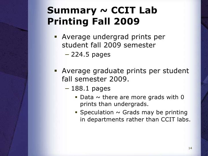 Printing policy communication