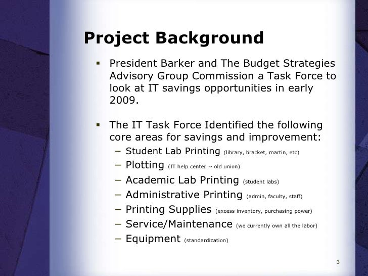 Printing policy communication