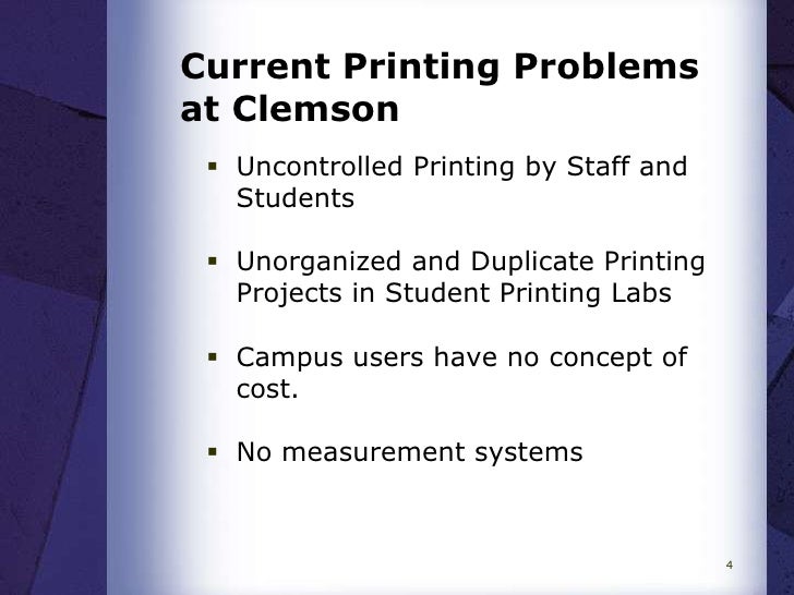 Printing policy communication