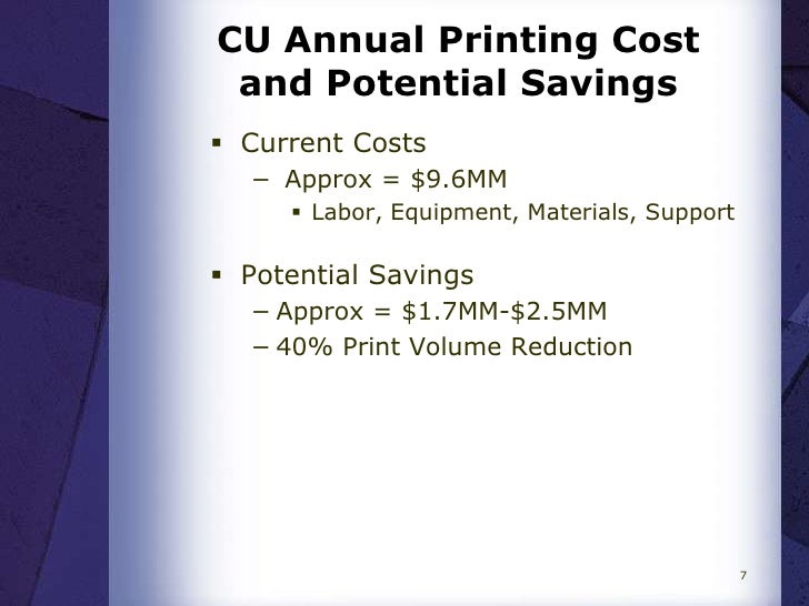 Printing policy communication