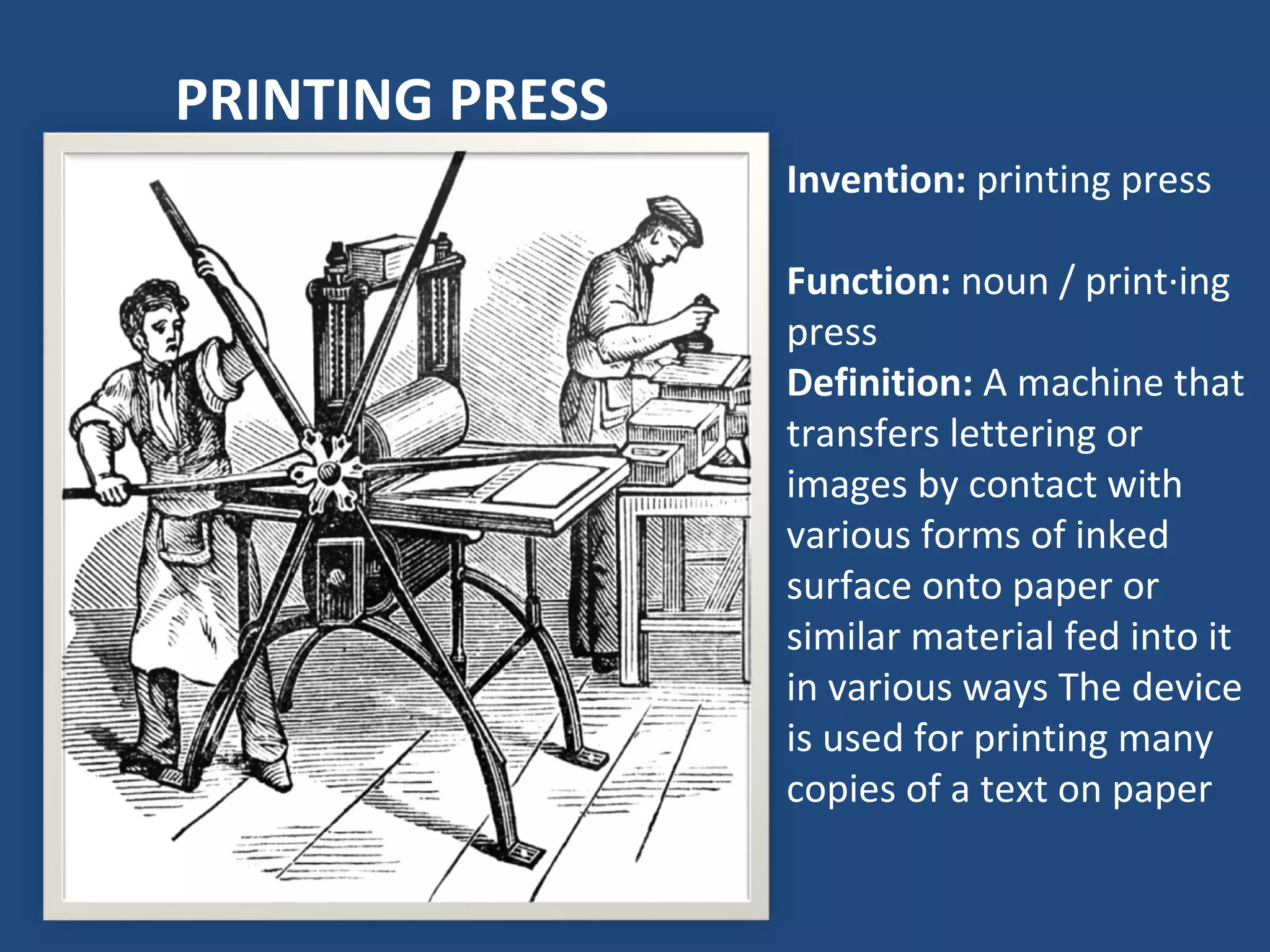 Printing press | PPT