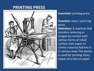 Printing press | PPT