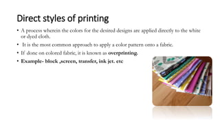 Styles of printing | PPTX | Needlework | Arts and Crafts