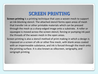 Printing Techniques | PPTX