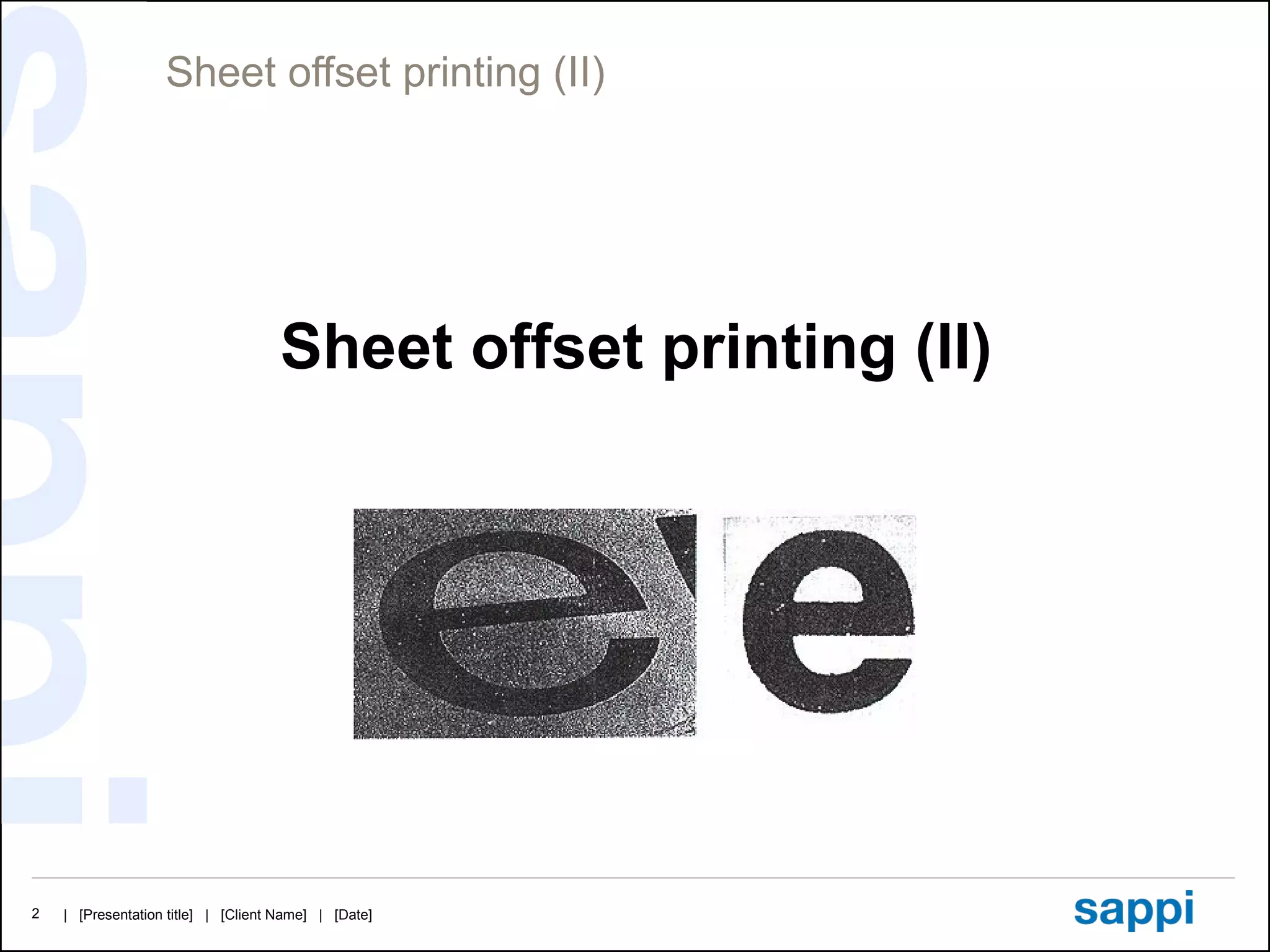Printing technology sheetfed offset (II) | PPT