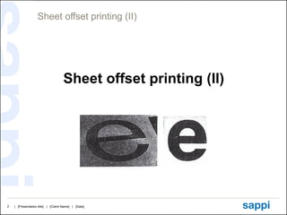 Printing technology sheetfed offset (II) | PPT