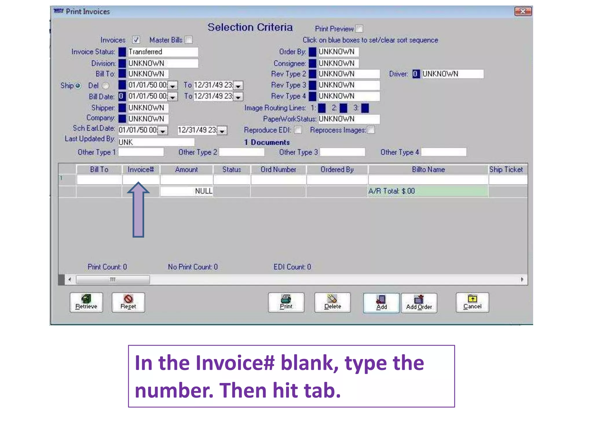 Printing tmw bd invoices | PPTX