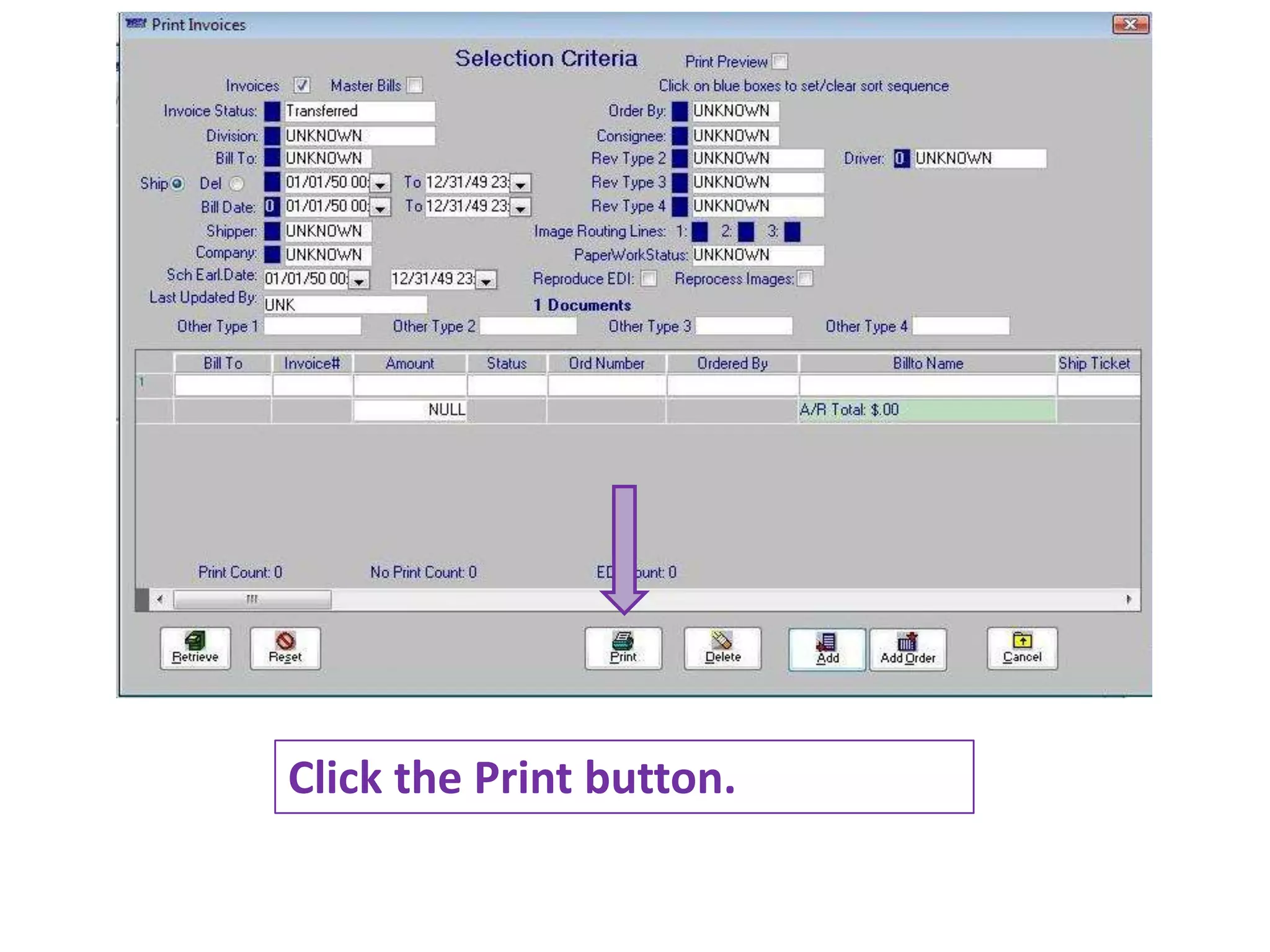 Printing tmw bd invoices | PPTX